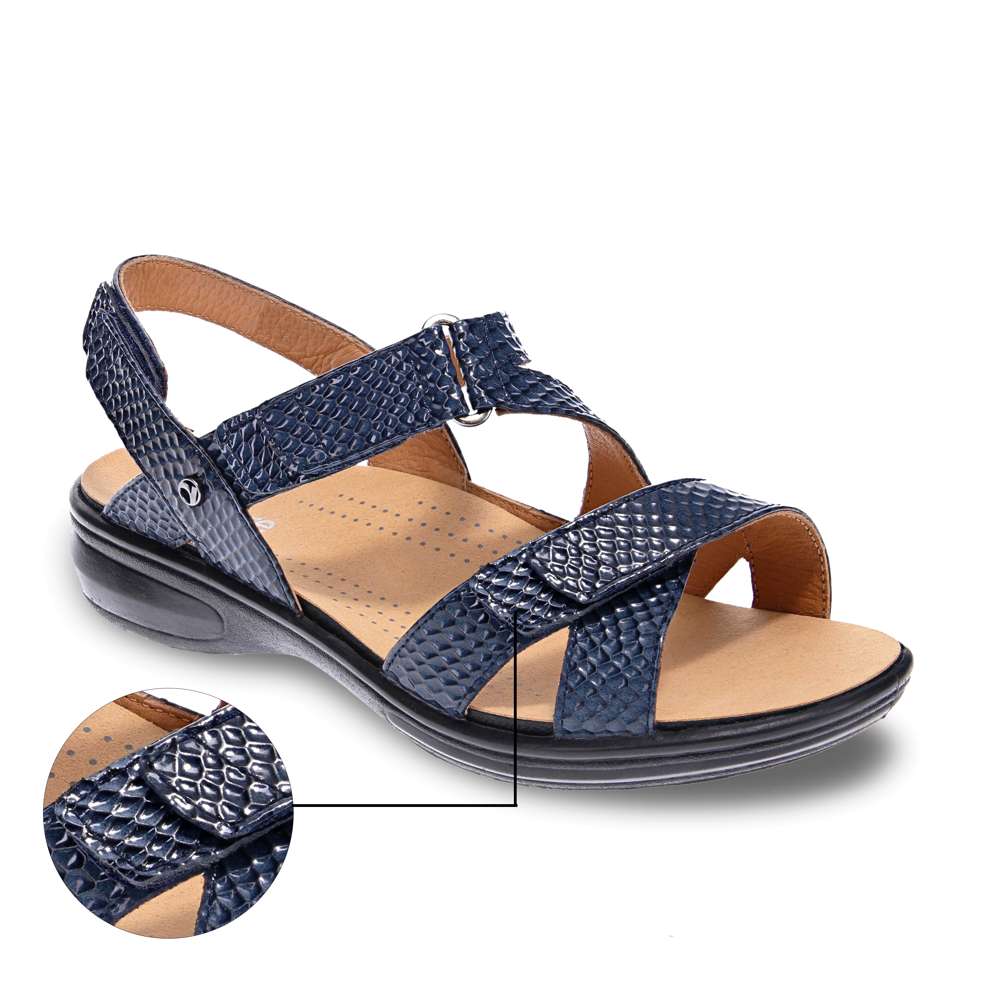 Zanzibar Strap Extension - Navy Snake – Comfort Co Shoes New Zealand